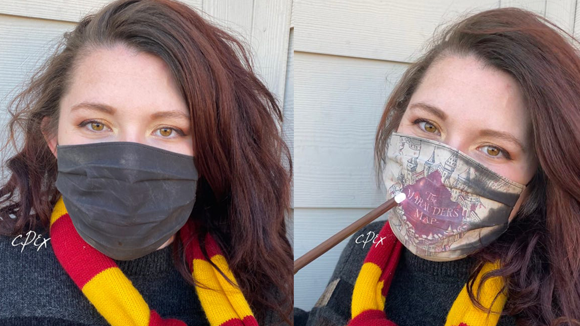 Stephanie Hook a inventé un masque de protection Harry Potter