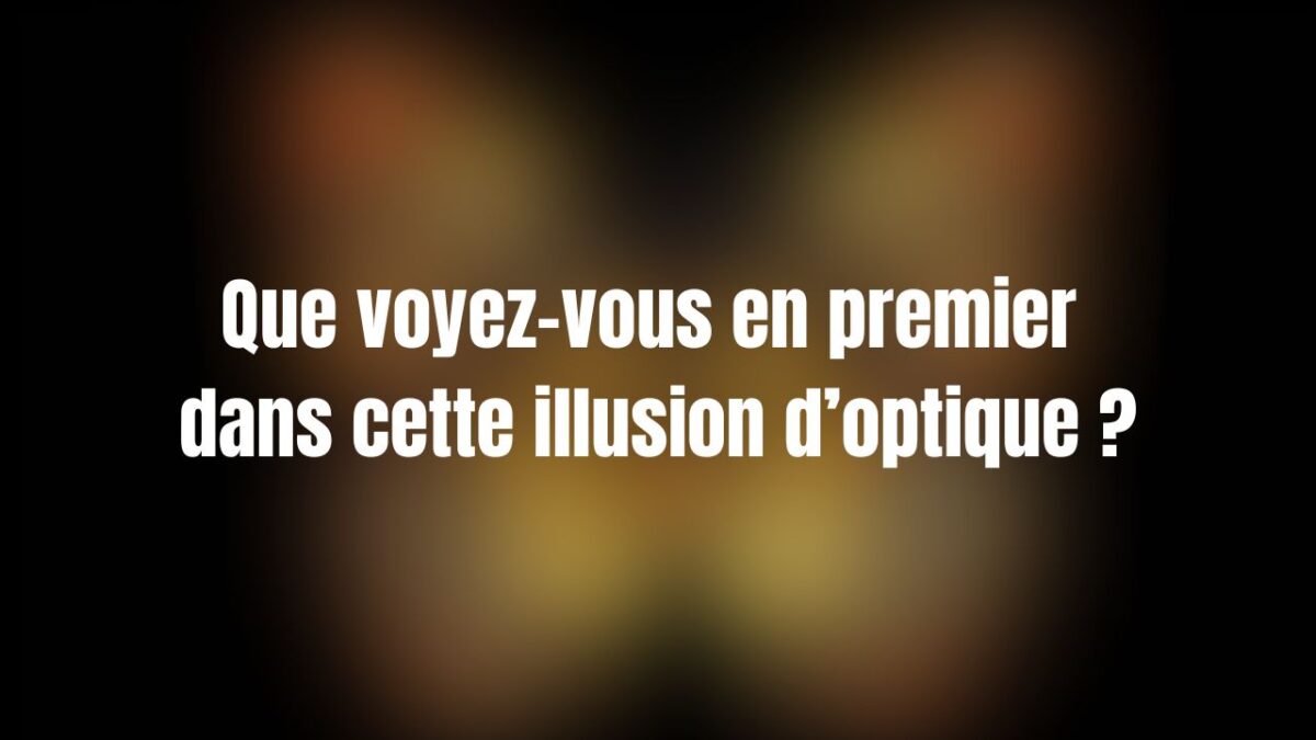 Test : que voyez-vous en premier dans cette illusion